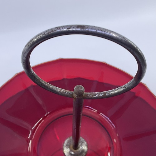 Duncan Miller 2 Tier Ruby Red Tidbit Server 11" | eBay