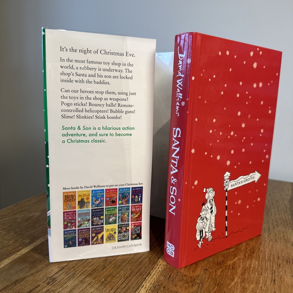 Santa & Son by David Walliams SIGNED 2025 UK 1st/st HB HarperCollins ...