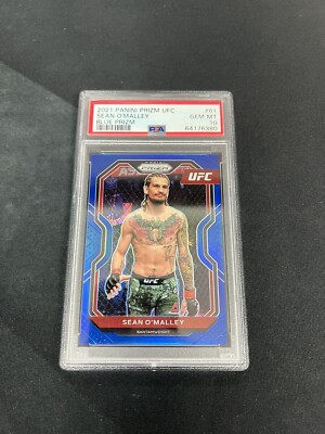 SEAN O’MALLEY 2021 PANINI DEBUT PRIZM UFC Blue Prizm /199 PSA 10 GEM ...
