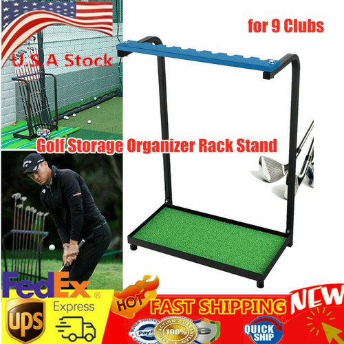 Golf Club Display Rack Metal Golf Putter Storage Organizer 9Clubs Floor ...