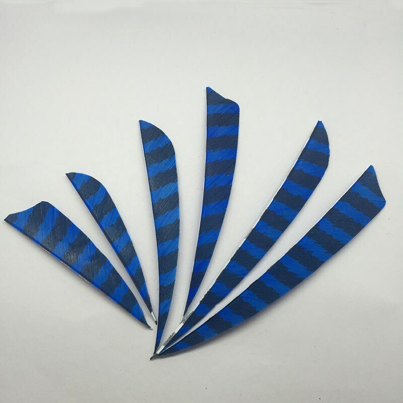 50pcs 3" 4" 5" Striped Sky Blue Archery Fletches Fletching Arrow ...