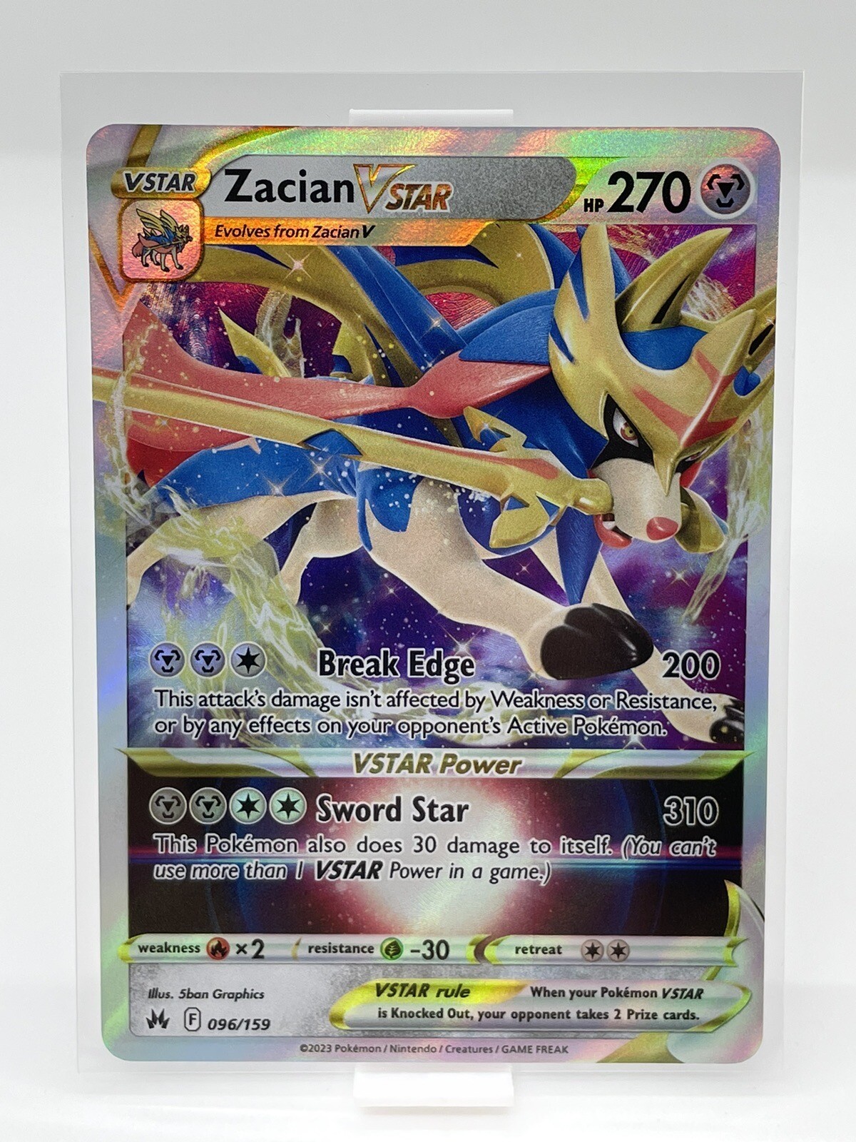 Zacian VSTAR 096/159 Ultra Rare Card Pokémon Crown Zenith - NM | eBay