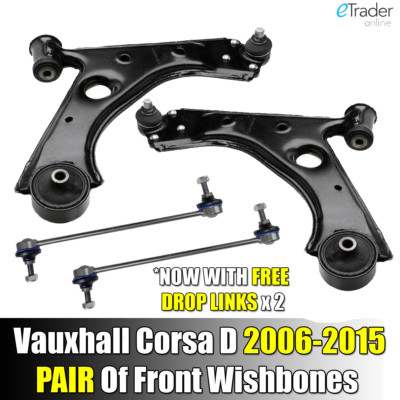 Vauxhall Corsa D 2006-2015 Front Lower Suspension Wishbones Arms PAIR ...