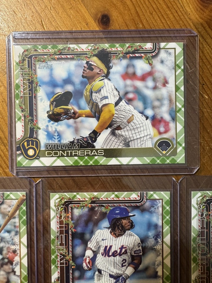 7 Green Plaid parallels 2025 Topps Holiday Baseball Cards Colby Mayo ...