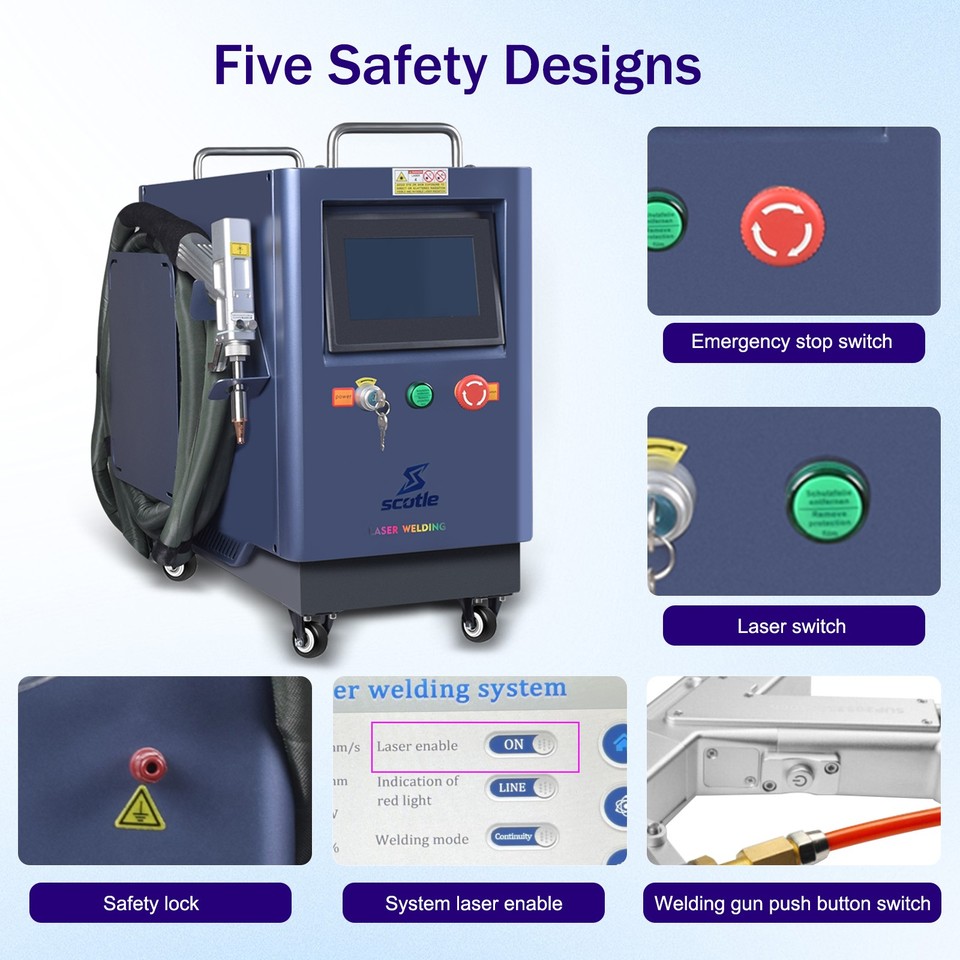 4 IN 1 1500W Laser Welder Mini Laser Welding Machine Cleaning Cutting ...