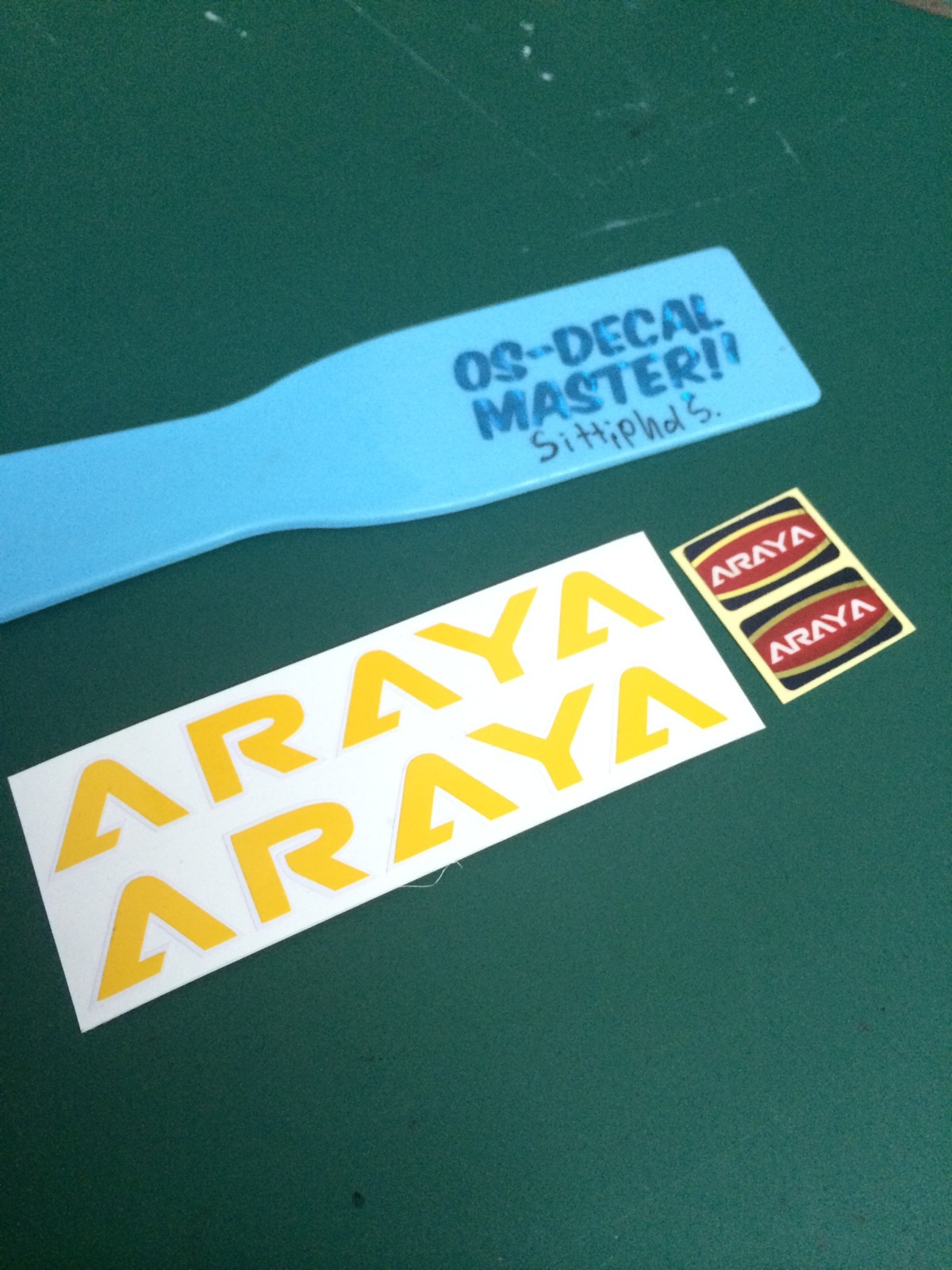 Yellow Araya Rims Decal 7X 7C Oldschool Bmx Set | eBay