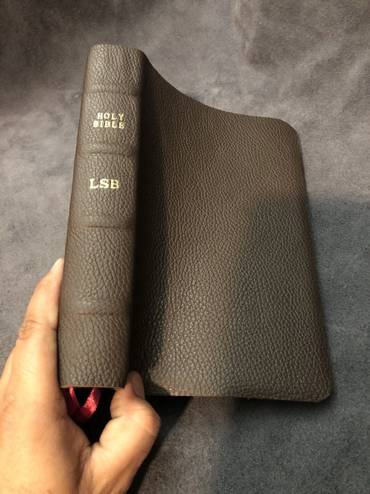Legacy Standard Bible LSB Handy Size Brown Soft Leather MacArthur Verse ...