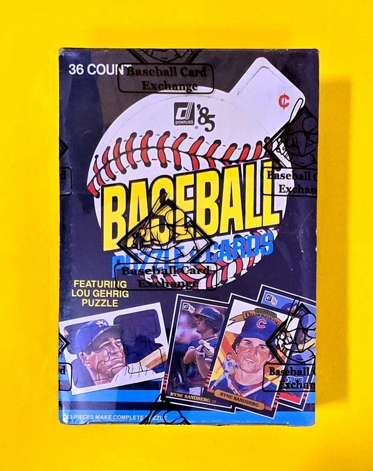 1985 DONRUSS WAX BOX BBCE ROGER CLEMENS RC, PUCKETT RC CASE FRESH BOXES ...