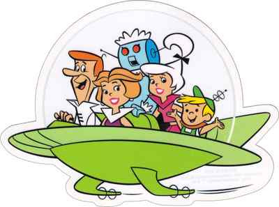 Sticker - Jetsons Family Space Ship Cartoon Retro 60s 80s TV Die Cut ...