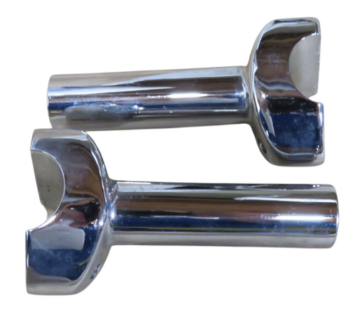 Vintage Harley-Davidson Handlebar Straight Risers Chrome 4" Pair | eBay