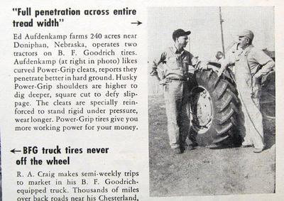 Photo Endorse by Ed Aufdenkamp of Doniphan Neb. Original 1954 B F ...