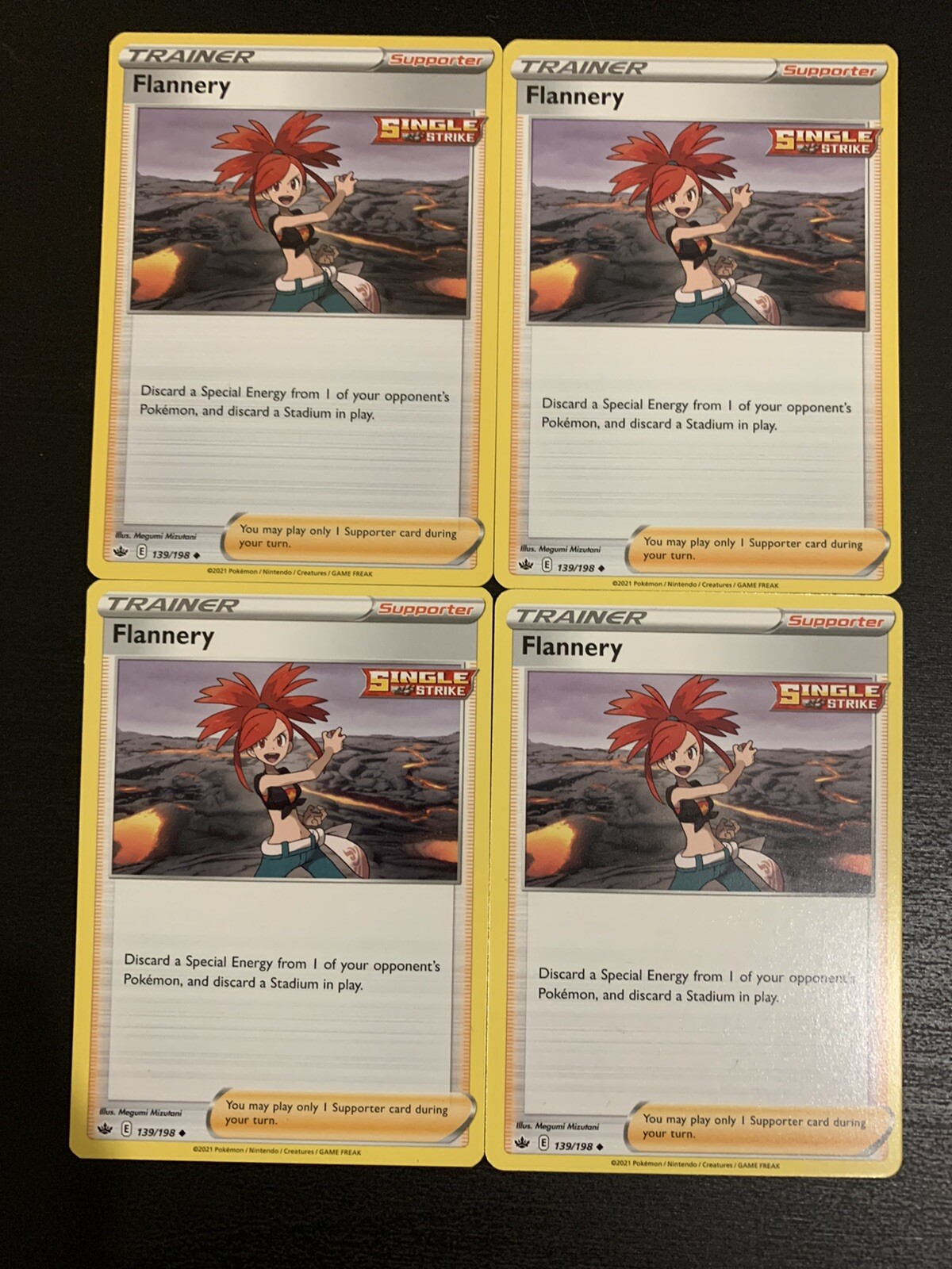 Pokémon TCG Flannery Chilling Reign 139/198 Regular - Set of 4 | eBay