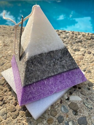 HANDmade Natural Pyramid Candle Infused w/ Lavender Vanilla Essential ...