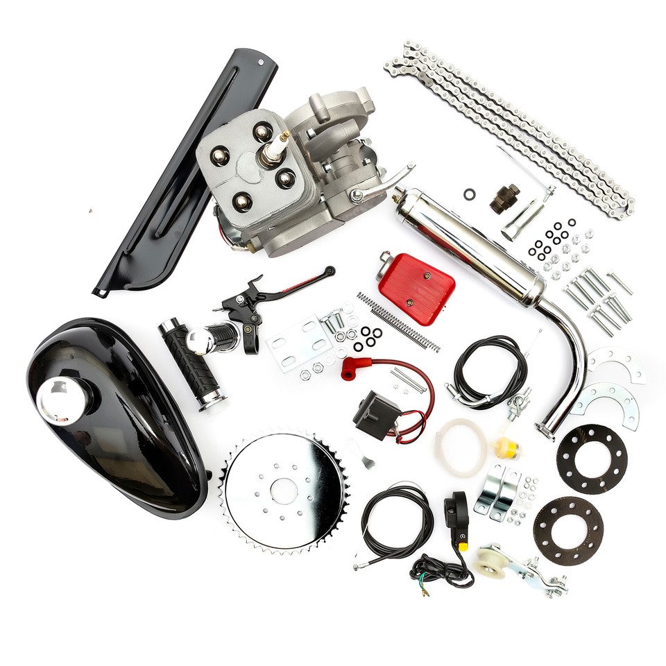 Motorised 2-stroke 100cc Engine Petrol Bicycle Bike Conversion Kit ...