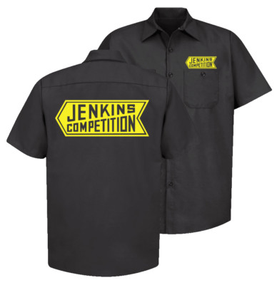 Jenkins Competition Black Mechanics Work Shirt, Chev Ford Mopar NHRA | eBay