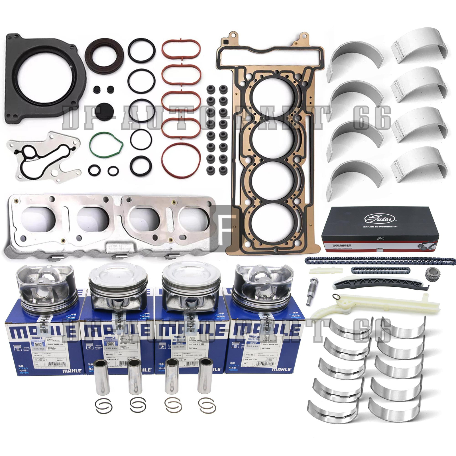 Engine Overhaul Pistons kit For Mercedes-Benz C180 W204 W205 W213 R172 ...