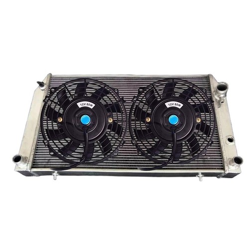 3 Row 62MM Aluminum Radiator + Fans For FIT 1976-1996 Jaguar XJS V12 ...