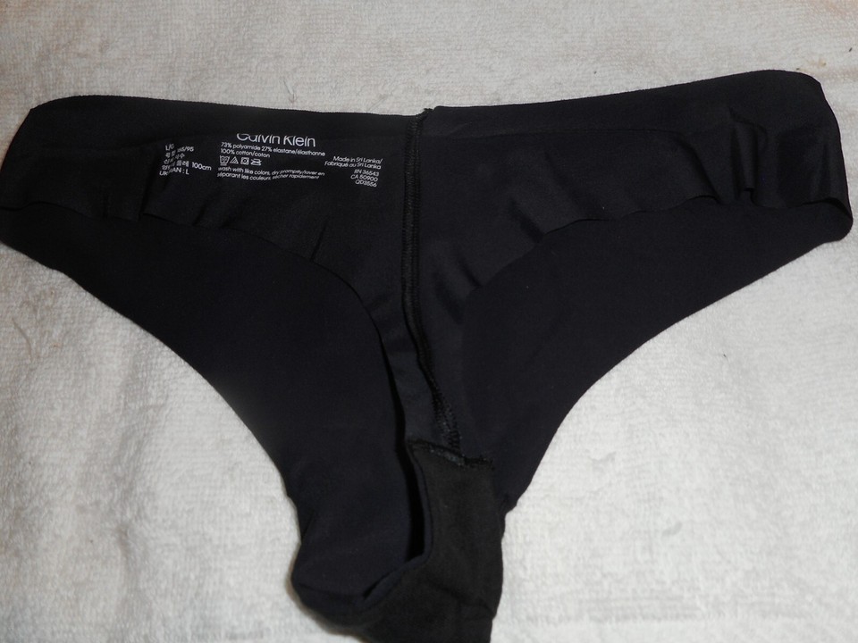 Calvin Klein 5 pack Black Thong Panty size large | eBay