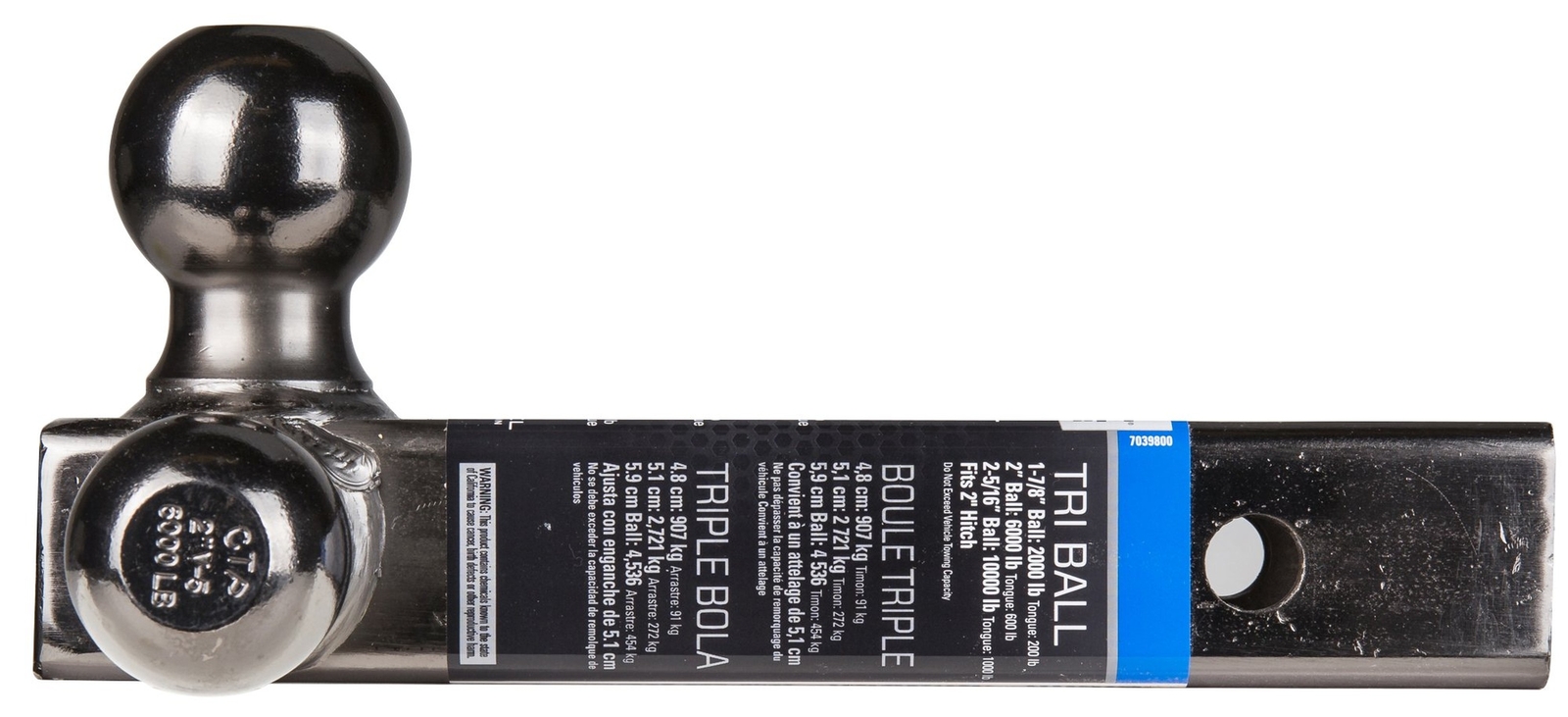 Reese Towpower 7039800 Triple Ball Mount, Black Nickel, Versatile and ...