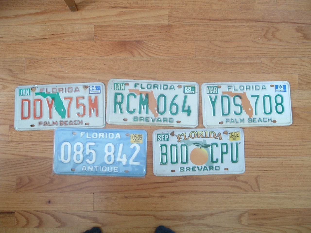 Lot of 5 Florida License plates pass auto car antique FL | eBay