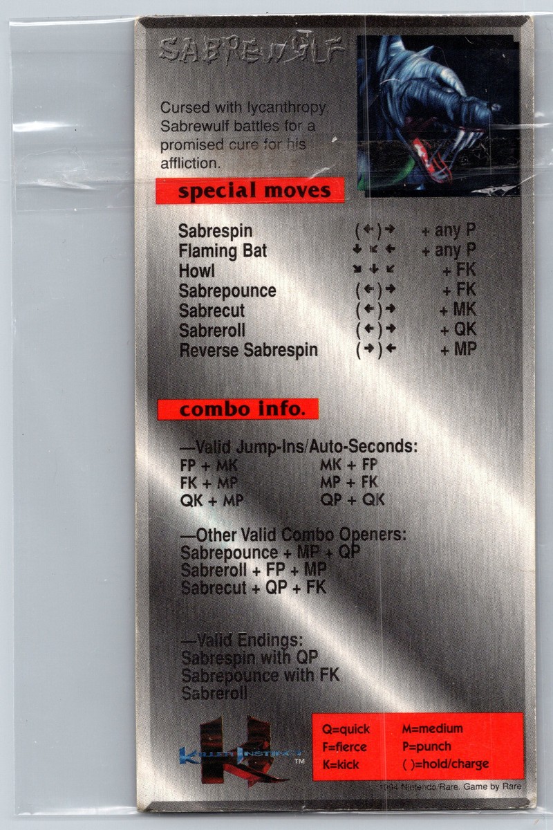 Instinto Assassino Sabrewulf 1994