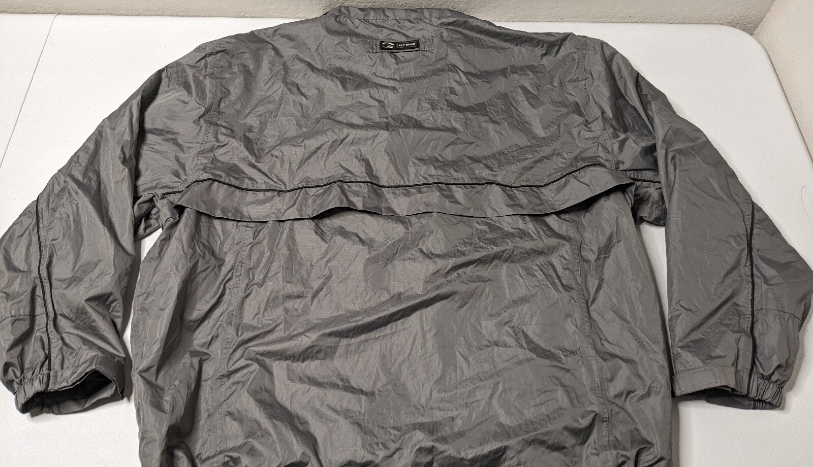 Ray Cook Tech Windbreaker Jacket Gray Men's Adult Size 2XL | eBay