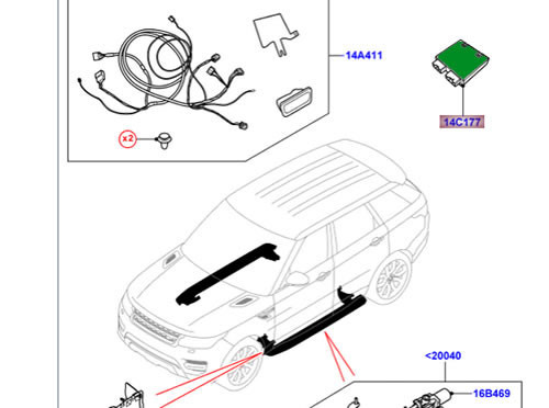 LAND ROVER SIDE STEP MODULE RANGE ROVER 13 SPORT 14 OEM NEW VPLWP0177 ...