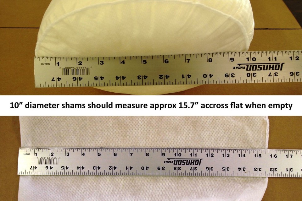 Pillowflex 10" Inch Bolster Insert Pillow Form Neck Roll Multiple ...