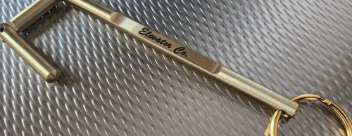Elevator Door Key Solid Brass Customizable, Double Drop Leg Key | eBay