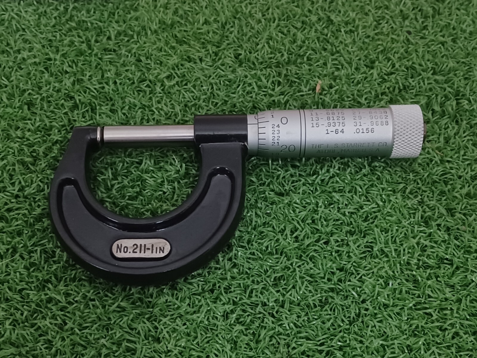 Starrett 211P-1 Rounded Anvil Micrometer 0-1" Range USA NOS! | eBay