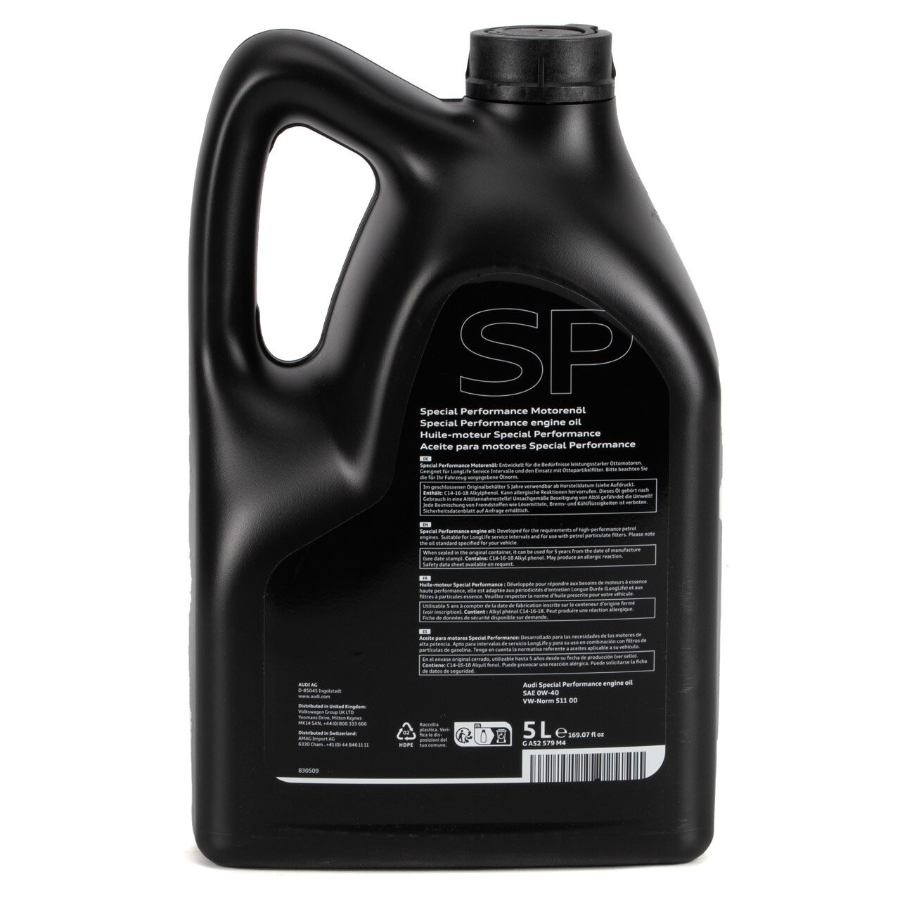 Genuine Audi RS6 RS7 SQ7 SQ8 RSQ8 5L Special Performance Engine Oil ...