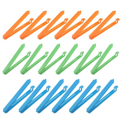 Sealing Clips 6.3 Inch, 18 Pack Reusable Plastic Bag Clamp Sealer, 3 ...