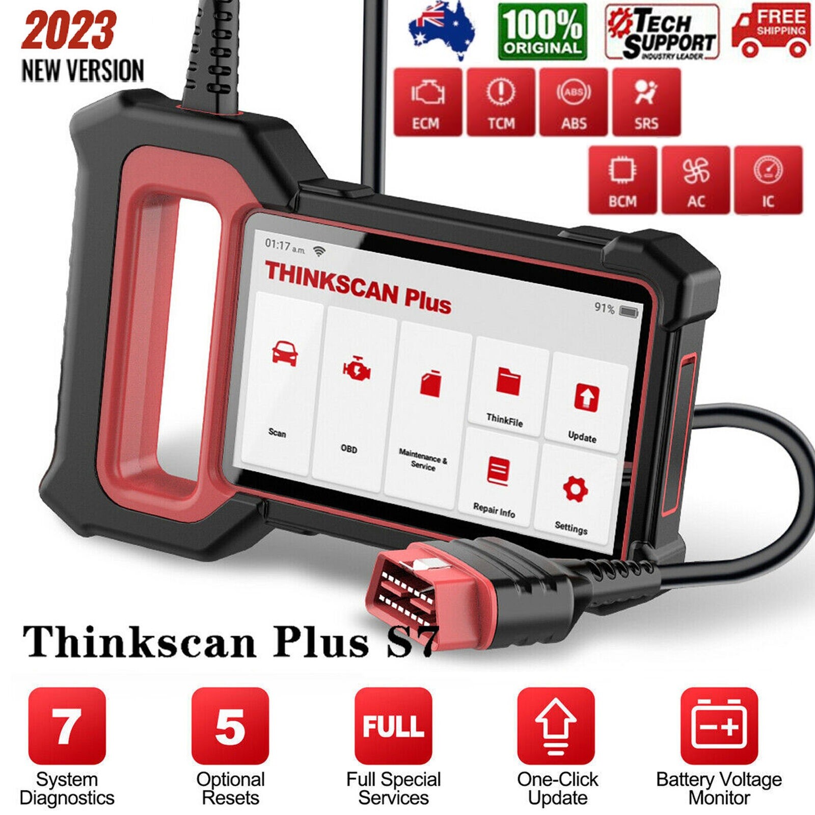 Car Code Reader OBD2 Scanner ABS SRS OBD2 Diagnostic Scan Tool For ...