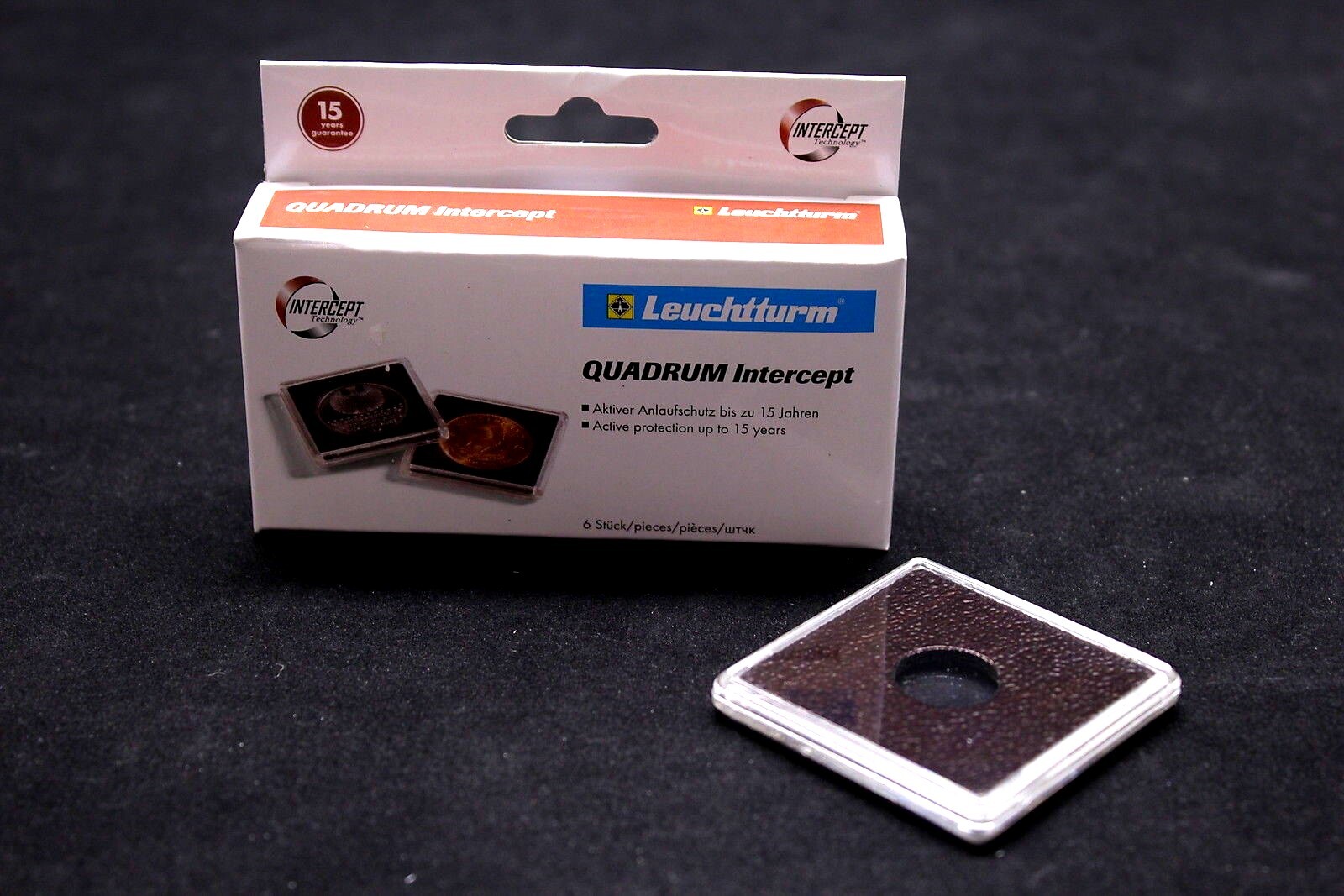 16mm QUADRUM INTERCEPT Square Coin Capsule Holders for 1/10oz Gold Eagle 6Pk | eBay