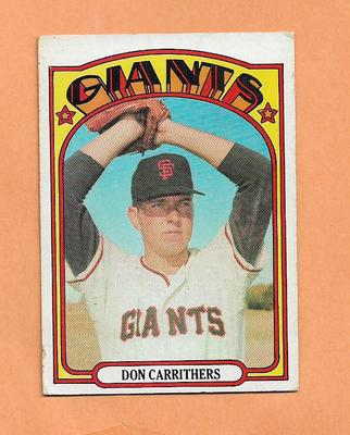 DON CARRITHERS TOPPS 1972 CARD # 76 | eBay Australia