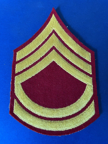 WW2 USMC Gunnery Sergeant / First 1st Sgt Rank Insignia Chevron for ...