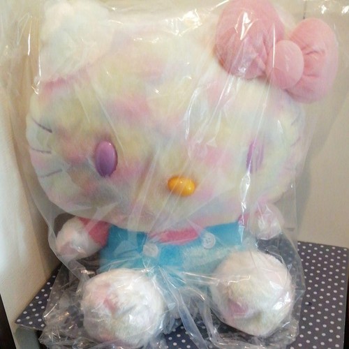 Hello Kitty Giga Jumbo Rainbow Big Plush Doll 40cm 15.7" Sanrio Sega ...