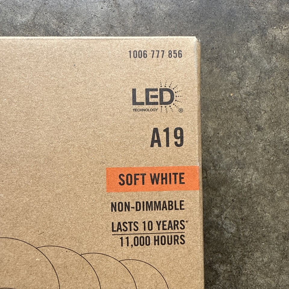 (16-Pk) LED Non-Dimmable Light Bulb A19 60W 1008 777 856- Soft White ...