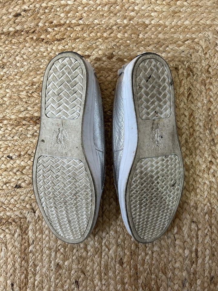 Cole Haan Silver Leather Loafers Label Size US 7.5 UK 5 Insoles ...