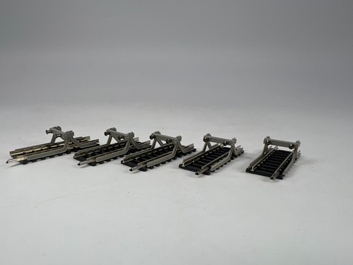 Trix #4907 N Scale Lot of (5) Straight Track w/ Bumpers Very Good ...