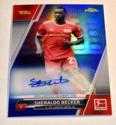 Sheraldo Becker Autograph 2021-22 Topps Chrome Bundesliga Blue ...