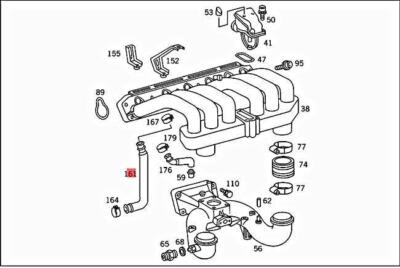 Genuine MERCEDES Hose Partial Load Breathing Towards 1040943582 | eBay