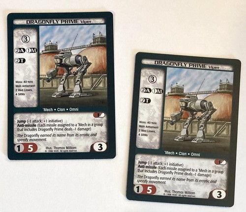Dragonfly Prime Viper (2) Battletech CCG Unlimited 'Mech | eBay