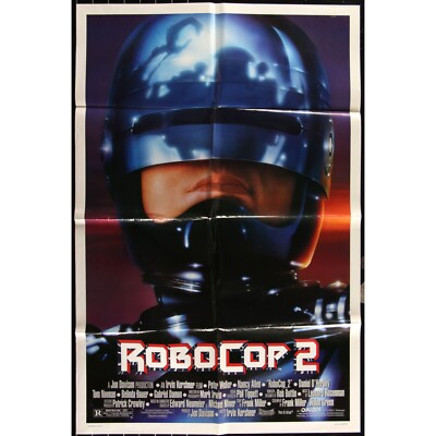 Robocop 2 (1990) Original Double-Sided Folded Movie Poster Peter Weller EM4-10 | eBay