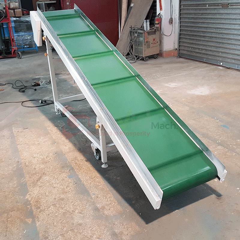 Electric Conveyor Automatic Climbing Conveyor Belt PVC Belt Incline ...