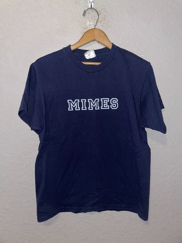 90s Vintage Mimes Spellout Blue Shirt Tee VTG 1990s Lee Tag S Small | eBay