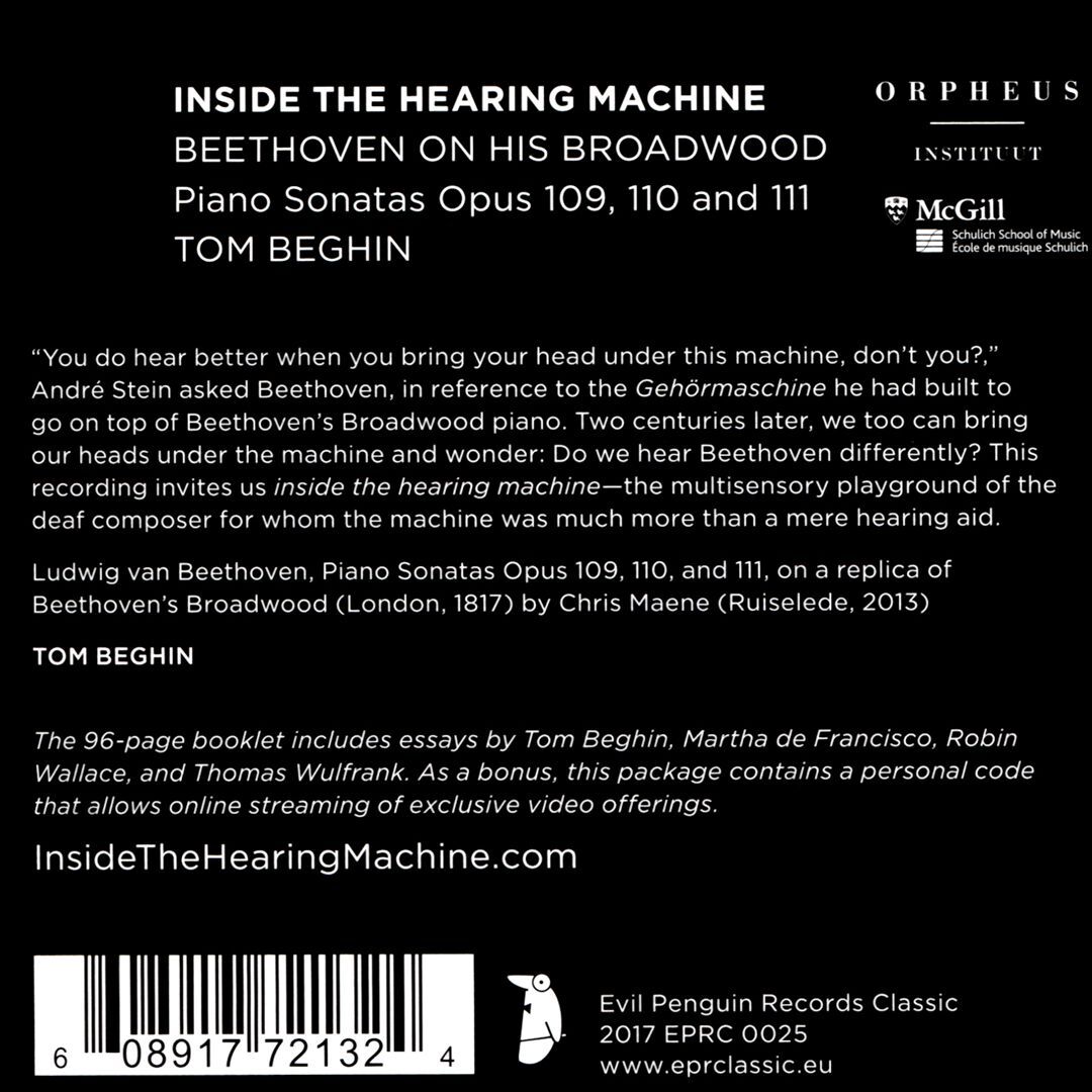 TOM BEGHIN INSIDE THE HEARING MACHINE: BEETHOVEN ON HIS BROADWOOD NEW ...