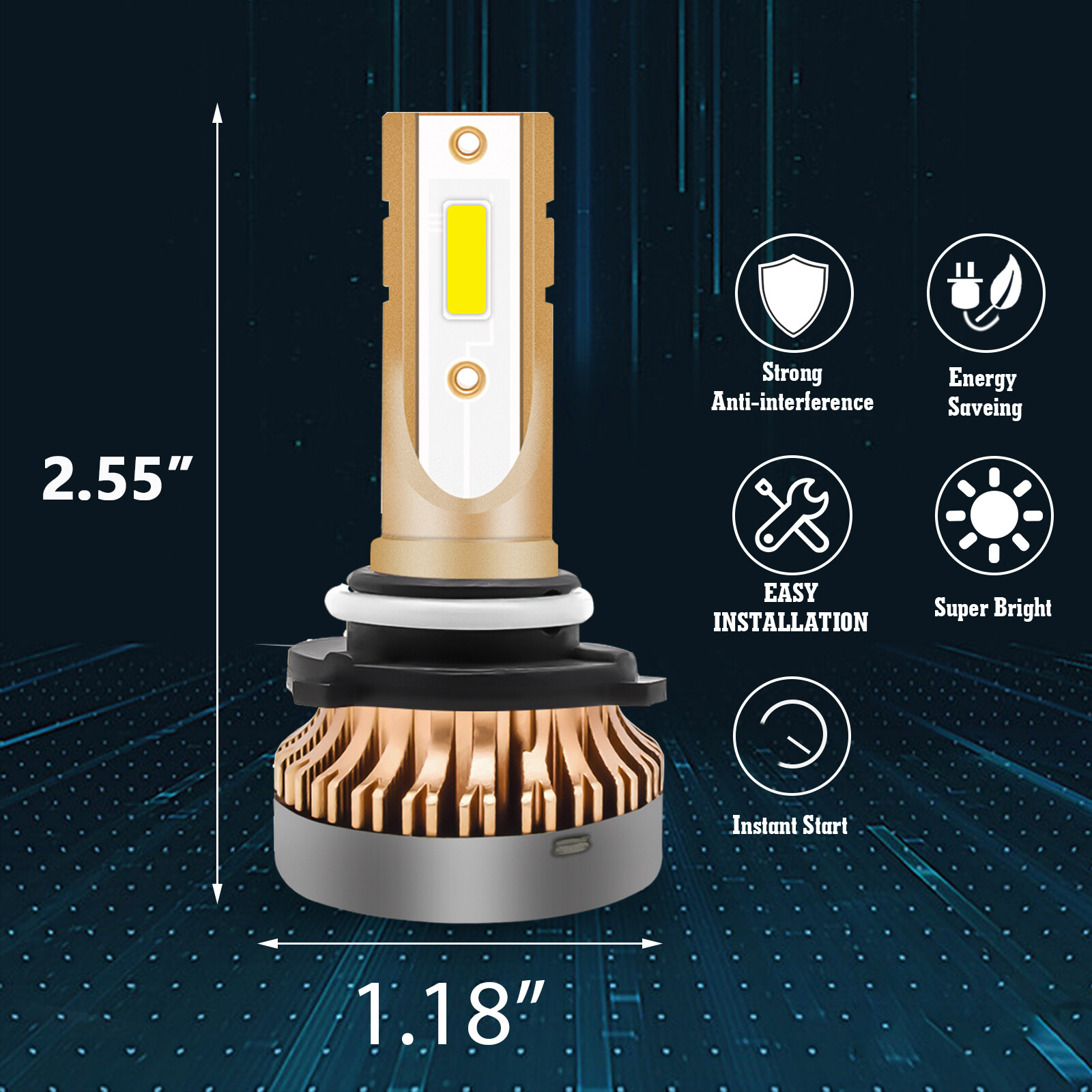 For Lexus IS RX ES Golden Yellow LED High Beam Headlights Daytime ...