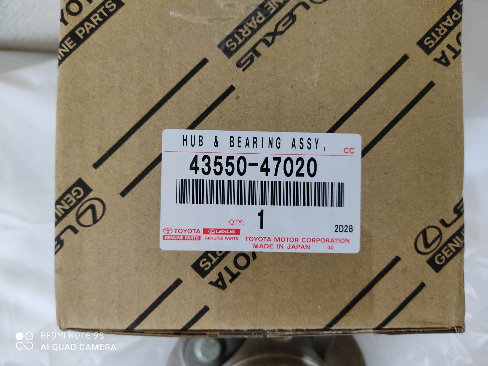 43550-47020 Genuine Toyota Hub Assembly 4355047020 | Genuine OEM | MADE ...