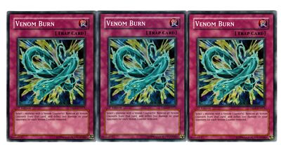 Yugioh - 3X Venom Burn - Common - 1st Edition - TAEV-EN071 - Near Mint ...